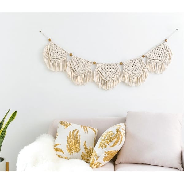 Macrame Banner Wall Hanging Home Decor - Overstock - 22372608