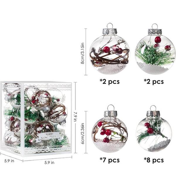 clear plastic baubles