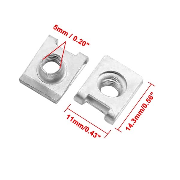 8pcs Spring Metal U-type Clips with Screws Trim Panel Fasteners - Black ...