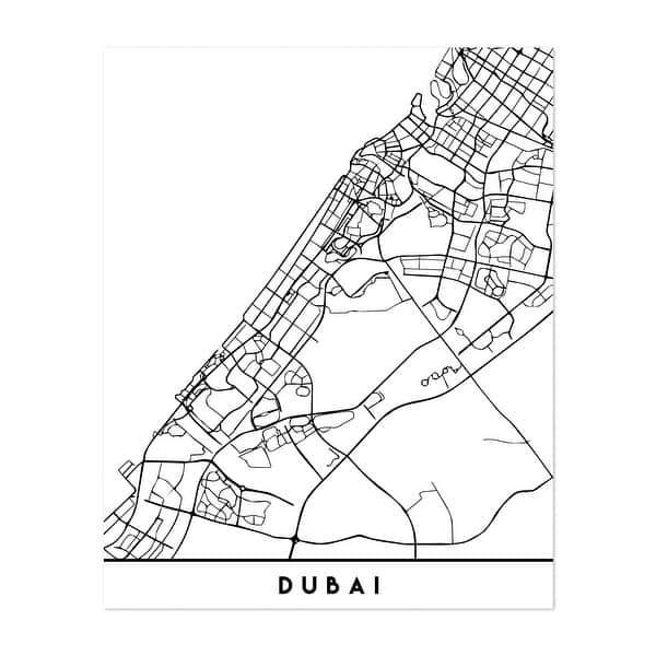 Dubai United Arab Emirates Maps Coordinates Urban Art Print/Poster ...