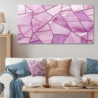 Designart "Pink Tranquil Surrender Collages" Abstract Collages Wall ...