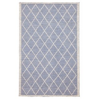 ECARPETGALLERY Braid weave Sienna Blue Wool Rug - 5'0 x 7'11 - Bed Bath ...