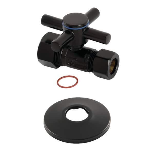 Concord 5/8-Inch OD X 1/2-Inch OD Comp Quarter-Turn Straight Stop Valve ...