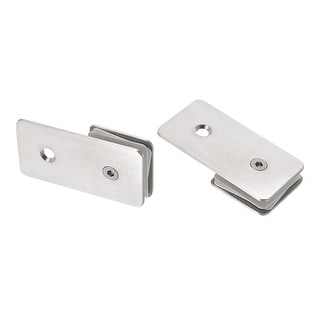 Square Glass Clamp Adjustable 8-12mm Thick 180 Degree Single Side Clip ...