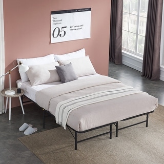 VECELO Full/King Size Metal Folding Platform Bed Frame - Bed Bath ...