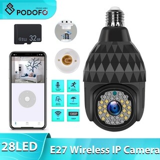 Bulb Surveillance Camera Wifi Night Vision Full Color Auto Human Track ...