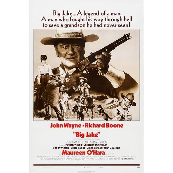 Big Jake John Wayne Maureen Ohara Richard Boone Poster Art 1971 ...