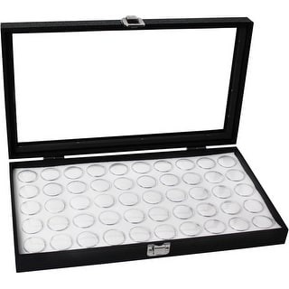 Glass Top Jewelry Display Case with Removable 50 Gem Jars - S - Bed ...