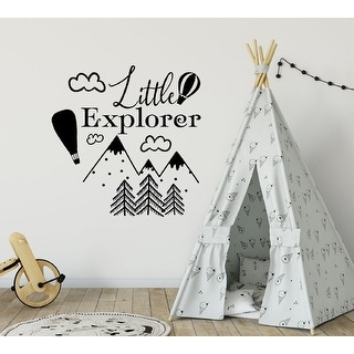 Little Explorer Wall Decal, Nursery Decal, Woodland Nursery Decor - Bed ...