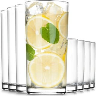 Zulay Kitchen Acrylic Glasses Drinkware - 8 Piece Unbreakable Plastic ...