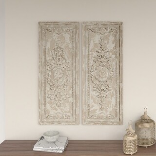 Set of 3 Large White Wall Art Panel - Bed Bath & Beyond - 39072491