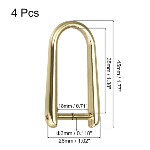 Purse Strap Rings, 4Pcs 45mm Metal Screw-in Shackle Buckle for Bag ...