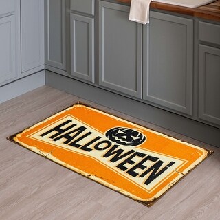 Mohawk Home Halloween Pumpkin Orange Kitchen Mat - Bed Bath & Beyond ...