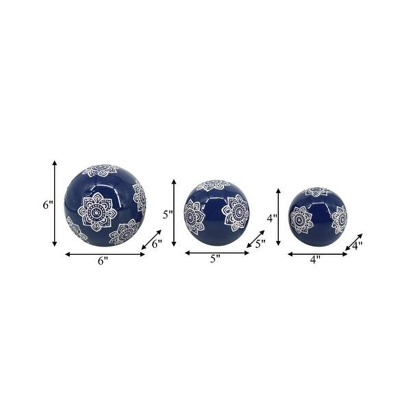 Sagebrook Home Ceramic Decorative Orbs Set - Enhance Your Space with ...