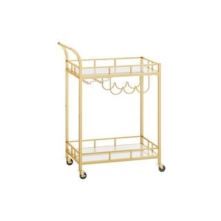 Elegant Rolling Cart for Home Entertainment, Beverage Service, and ...