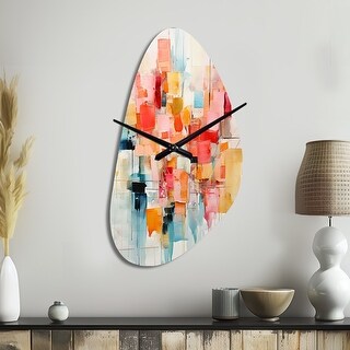 Collage Rhythms I - Abstract Collages Large Wall Clocks - Modern Wall ...