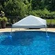 Sunjoy Floating Pool Canopy 10’ × 10’ Pop Up Gazebo Steel and Aluminum ...