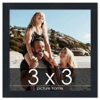 3x3 Contemporary Black Wood Picture Square Frame - Picture Frame ...