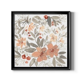 Peach & Rust Blooms II-Premium Framed Canvas - Ready to Hang - Bed Bath ...