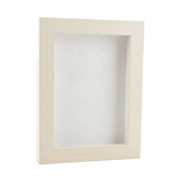 16x24 Shadow Box Frame White Washed Wood | 3/4" Usable Display Depth ...