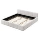 Modern Upholstered Bed Frame Block Style Grounded Bed with Thick ...