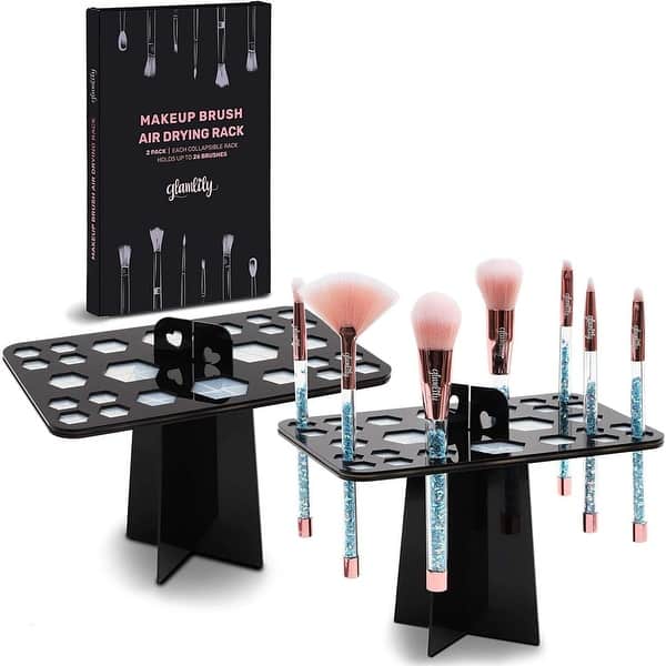 makeup brushes drying rack