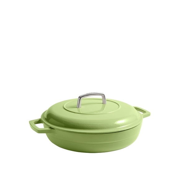 3.5 Quart Enameled Cast Iron Braiser with Self Basting Lid - Bed Bath ...