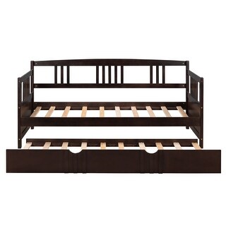 Twin Size Wood Daybed Frame with Trundle - Bed Bath & Beyond - 36899680