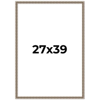 27x39 Frame Silver Versailles Ornate Solid Wood Picture Frame | 1 Inch ...
