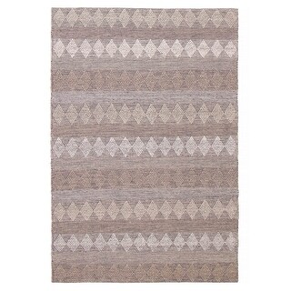 ECARPETGALLERY Braid weave Sienna Taupe Wool Rug - 6'1 x 8'10 - Bed ...