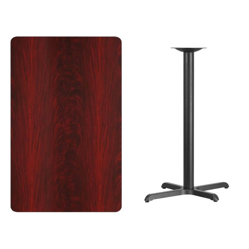 30'' x 48'' Rectangular Table Top with 23.5'' x 29.5'' Bar Height Table ...