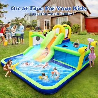 7 in1 Inflatable Pool Water Slide Outdoor Garden Kids Bouncing House ...