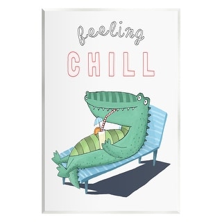 Stupell Feeling Chill Alligator Wall Plaque Art Design By Carla Daly ...