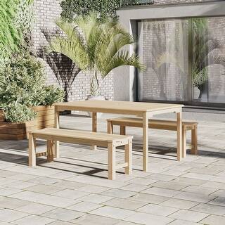 Amazonia FSC Certified Teak Trento 3pc Outdoor Patio Dining Set - Bed ...
