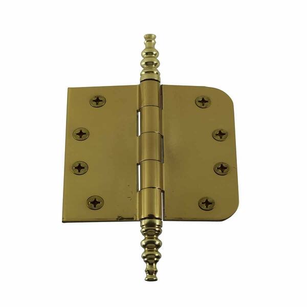 Bright Brass Cabinet Door Hinge 4" with Removable Stainless Steel ...