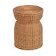 Kate and Laurel Thatch Rattan Side Table - 17x17x21 - Bed Bath & Beyond ...