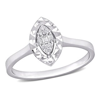 Miadora Parallel Baguette-Cut and Round-Cut Oval Diamond Accent Ring in ...