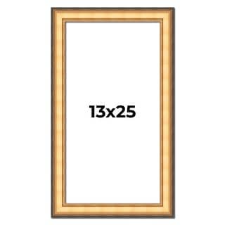 13x25 Frame Gold Plein Aire Solid Wood Picture Frame Width 2 Inches ...