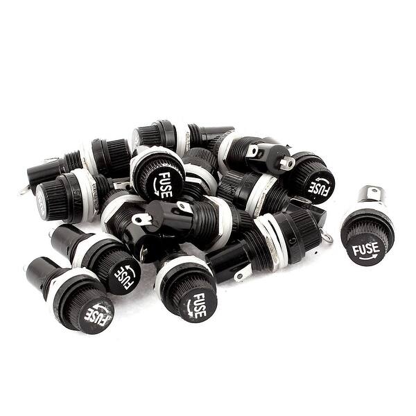 AC125V/15A 250V/10A 12mm Thread Panel Mounted Fuse Holder For 5x20mm ...