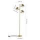 JONATHAN Y Eva 66.5" 3-Light Modern Contemporary Iron LED Floor Lamp ...