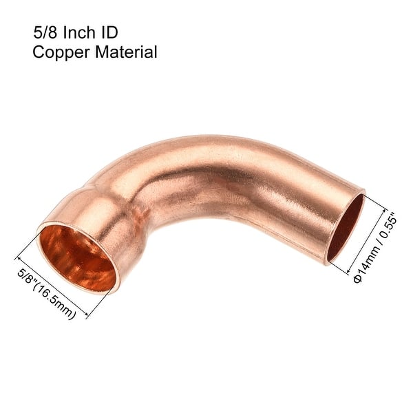 90 Degrees Elbow Copper Pipe Fitting Short Turn Brazing Connection ...