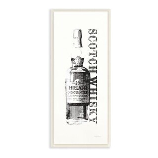 Stupell Abstract Scotch Whiskey Alcohol Black Off-White Vintage,7 x 17 ...