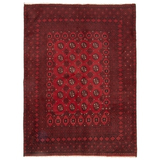 ECARPETGALLERY Hand-knotted Khal Mohammadi Red Wool Rug - 4'11 x 6'1 ...