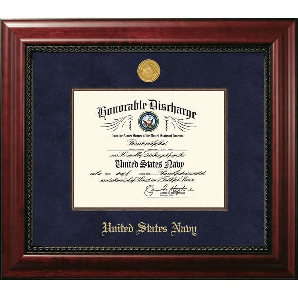 Patriot Frames Navy 8.5x11 Discharge Executive Frame with Gold ...