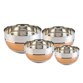 Stainless Steel Mixing Bowl Set - 4 Large Nested Bowls - Bed Bath ...
