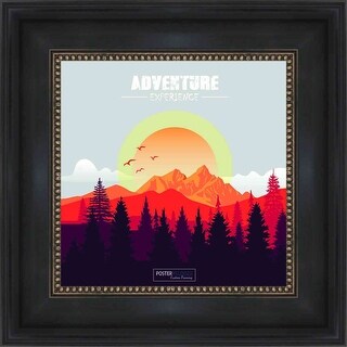 9x9 Traditional Black Complete Wood Square Picture Frame with UV ...