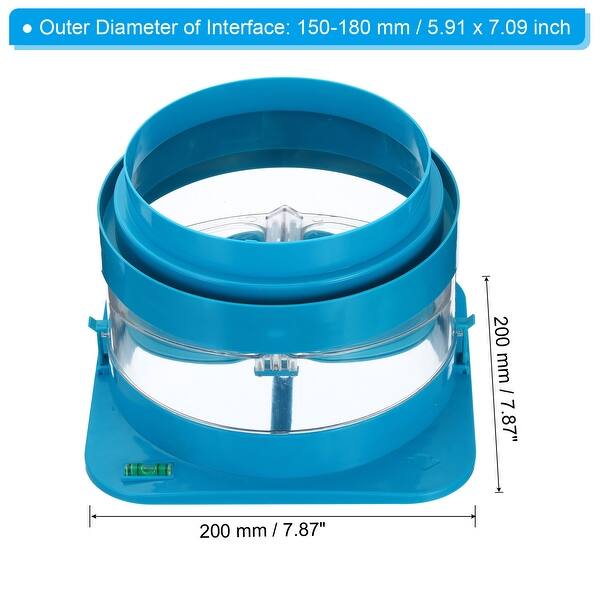 1 Set 6"-7" Backdraft Damper ABS Flexible Inline Backflow Duct Adaptor ...