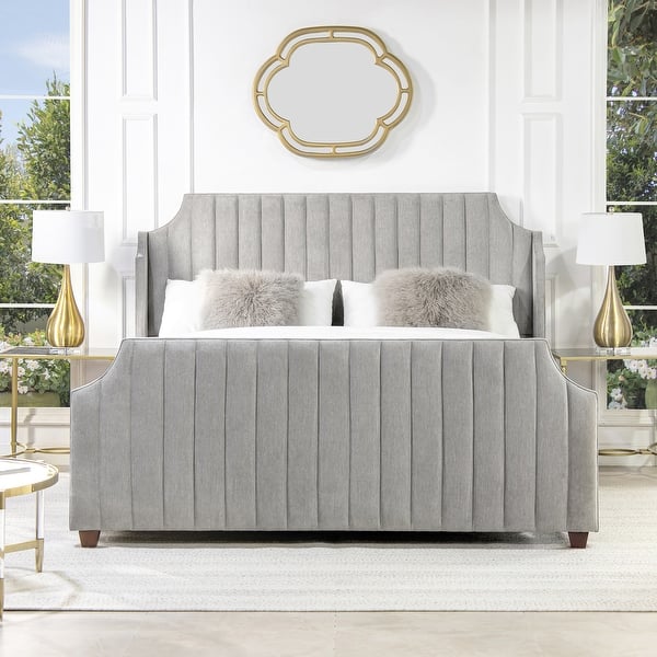Addison King Channel Tufted Panel Bed Frame - Bed Bath & Beyond - 36074286
