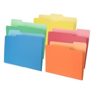 50pcs Colored File Folders, Manila File Folders 1/3 Cut File Folders ...