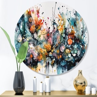 Designart "Captivating Boho Dance II" Abstract Metal Round Wall Art ...